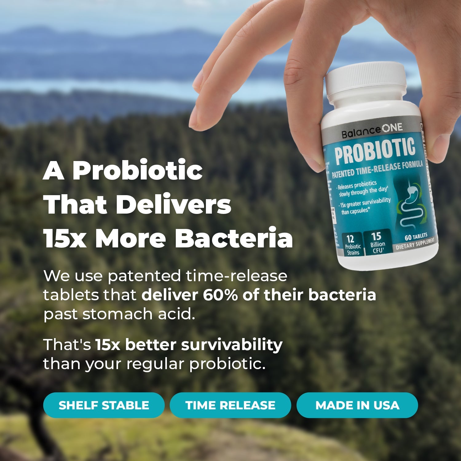 Time-Release Probiotic for Digestive & Immune Support | Balance One ...