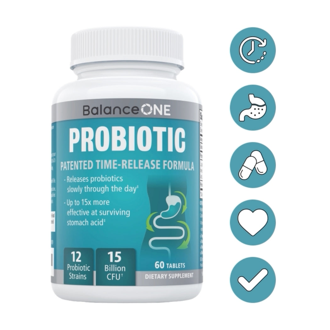 Time-Release Probiotic for Digestive & Immune Support | Balance One ...